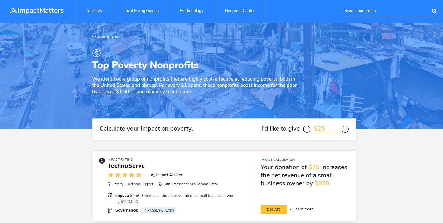 TechnoServe is Rated #1 Nonprofit for Reducing Poverty