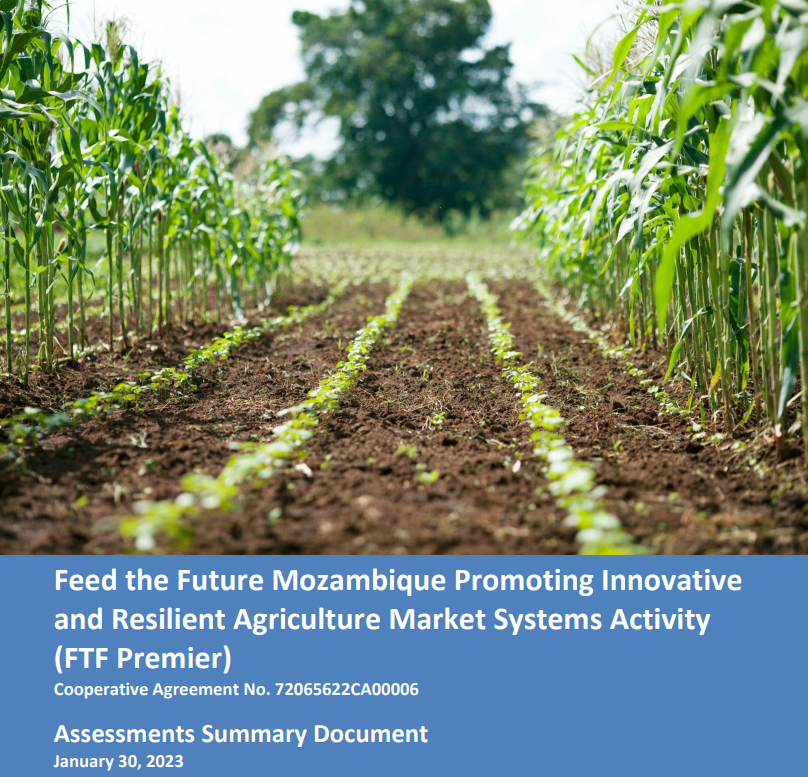 Feed the Future Mozambique Promoting Innovative and Resilient Agriculture Market Systems ...